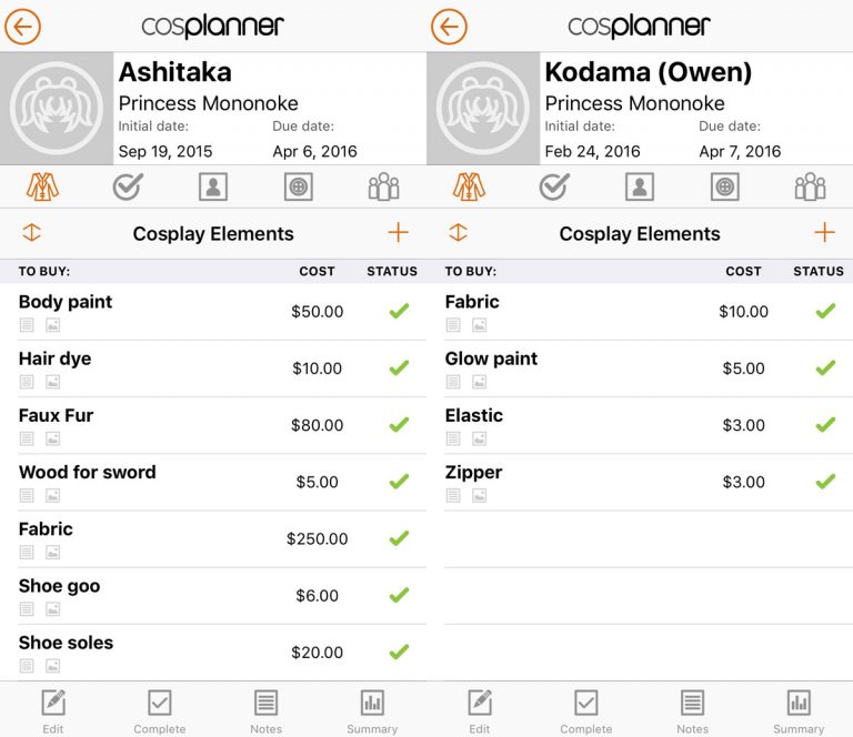 ‘Cosplanner’: The Planning App for Cosplay – GeekDad