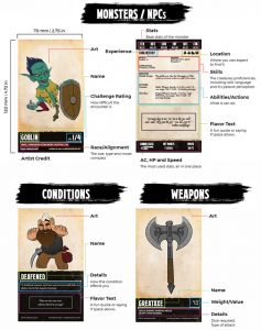 Kickstarter Tabletop Alert: The Deck of Many: DnD 5e Reference Cards ...