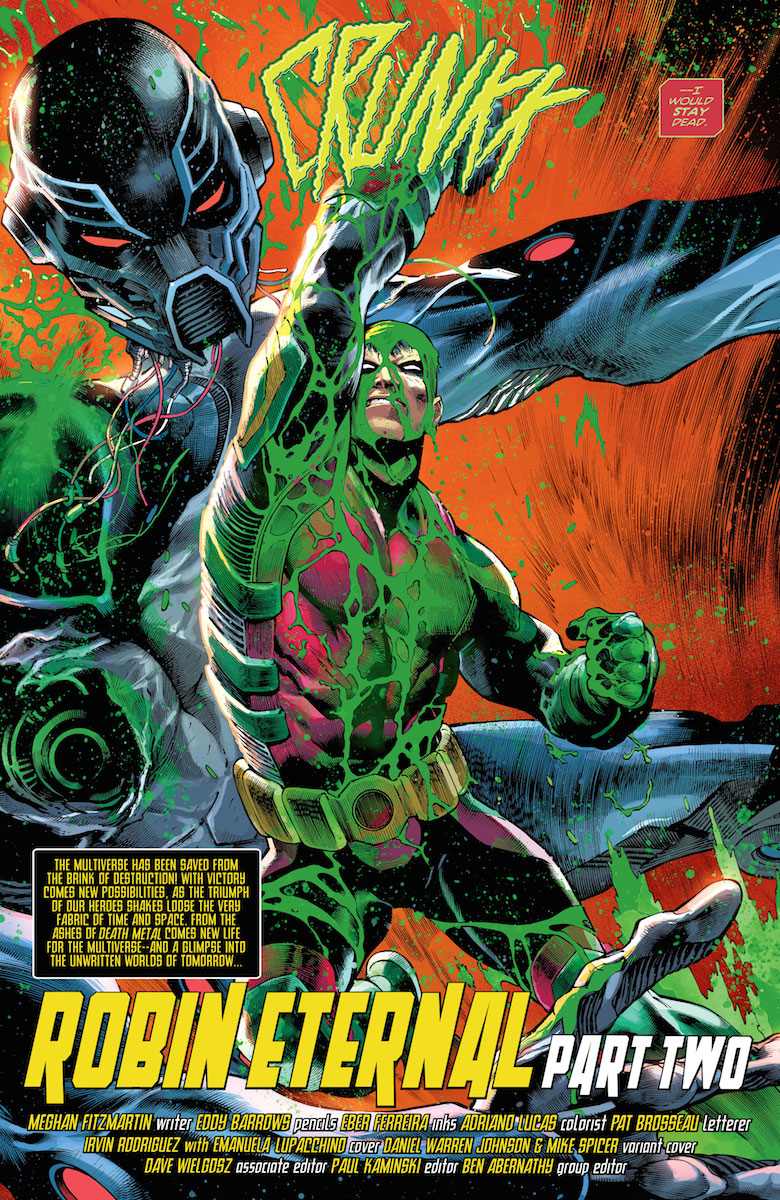 Review – Future State: Robin Eternal #1 – The Resurrection of Tim Drake ...
