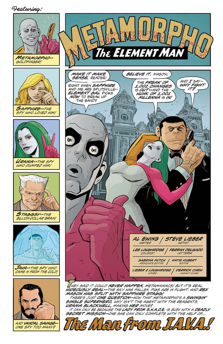 Review – Metamorpho the Element Man #3: Java the Super-Spy – GeekDad